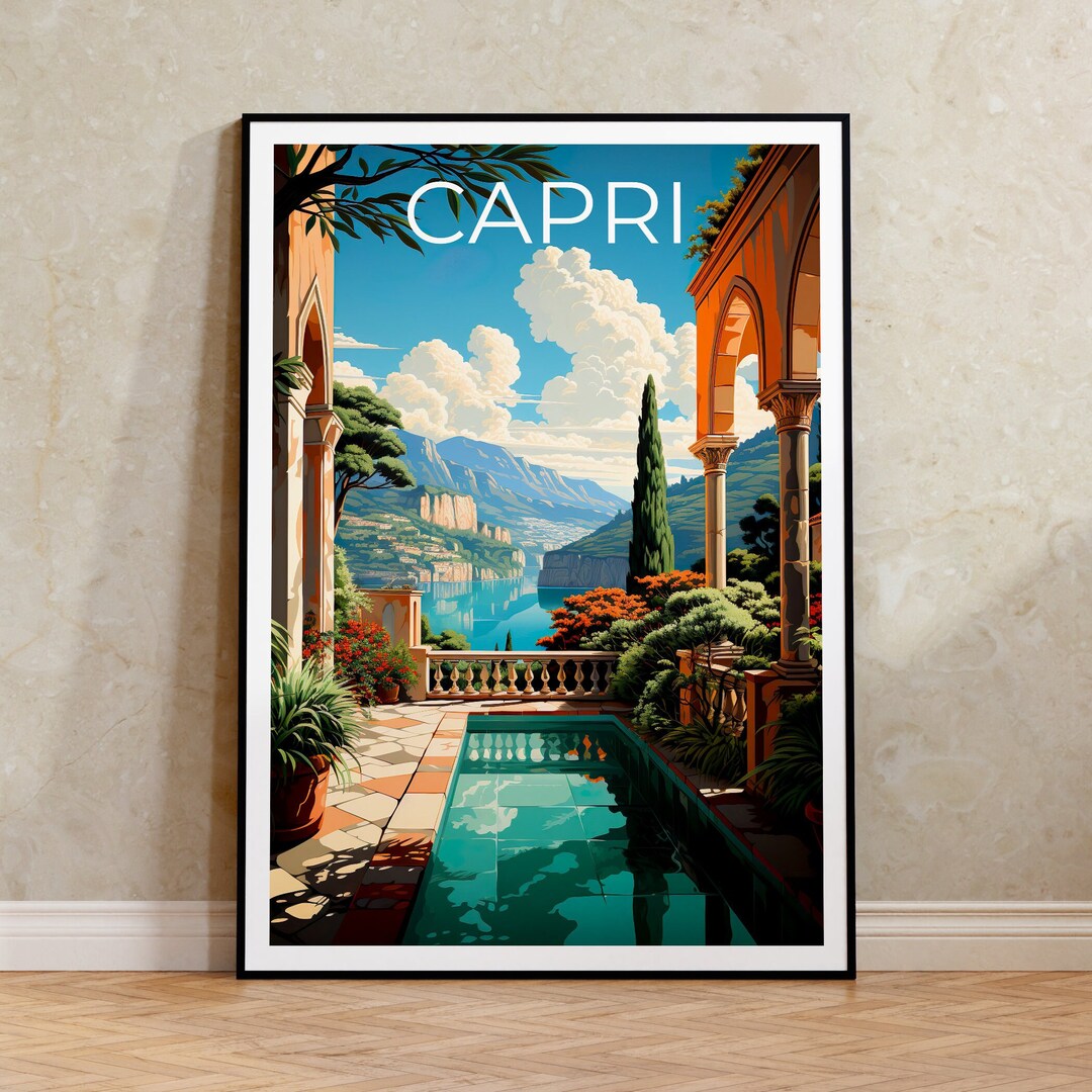 Capri Poster, Capri Print, Italy Poster, Italy Print, Capri Travel ...