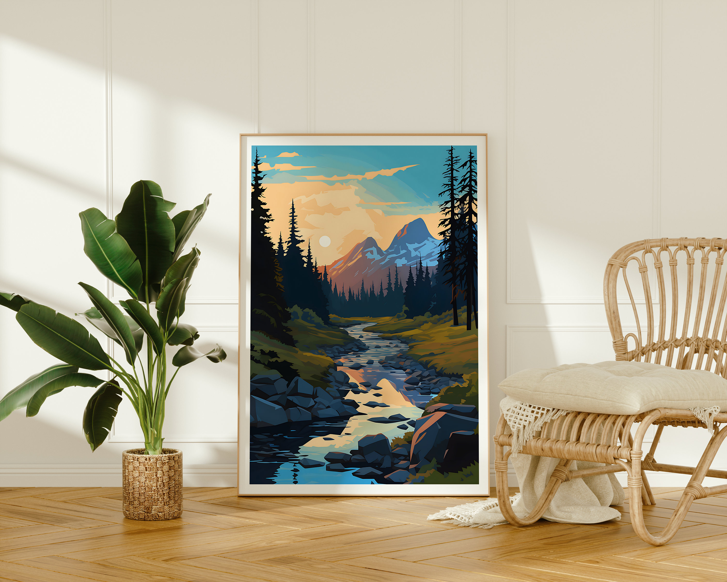 Grand Teton Travel Poster, Wyoming Wall Art, Wyoming Print, Grand Teton ...