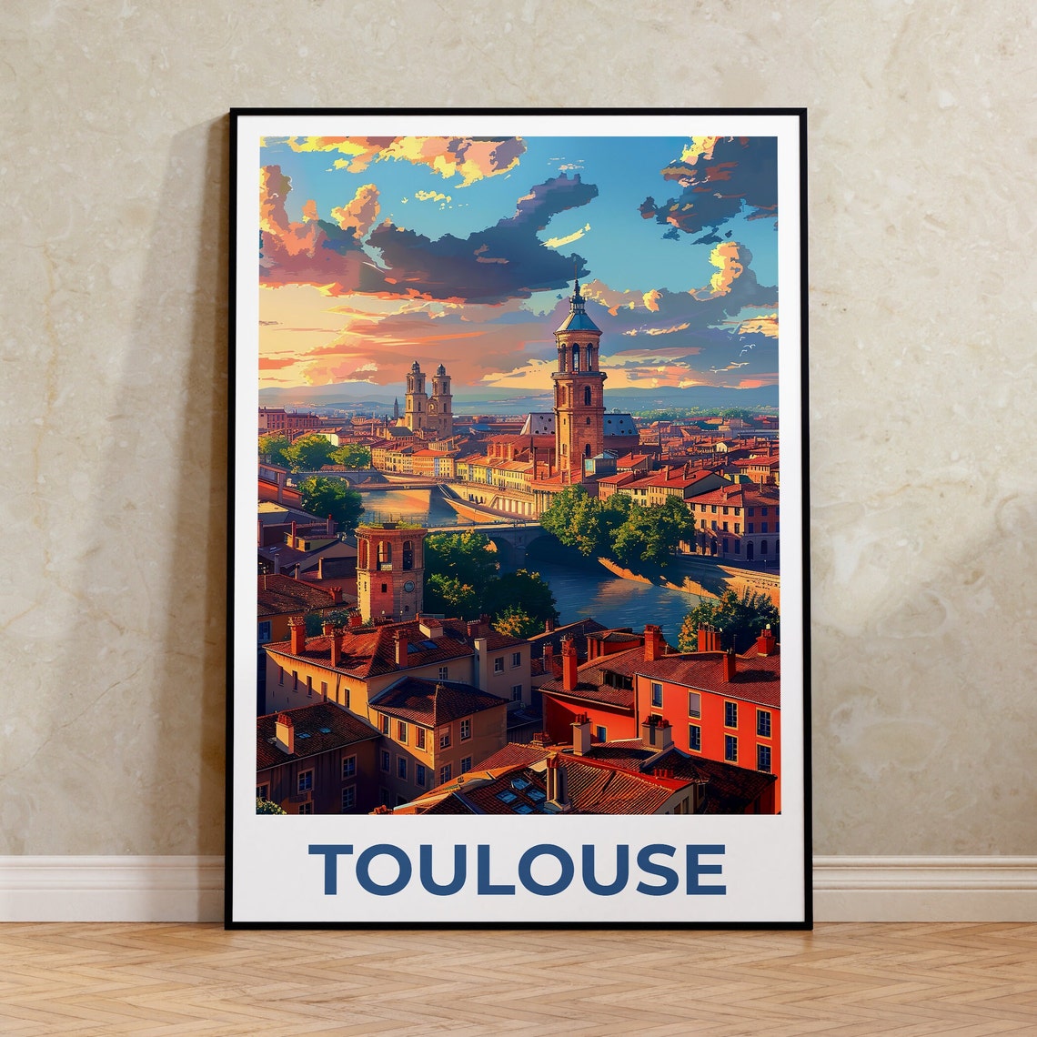 Toulouse Poster, Toulouse Print, France Poster, France Print, Toulouse ...