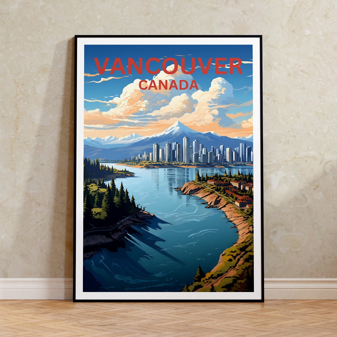 Vancouver Travel Poster, Canada Wall Art, Canada Print, Vancouver ...