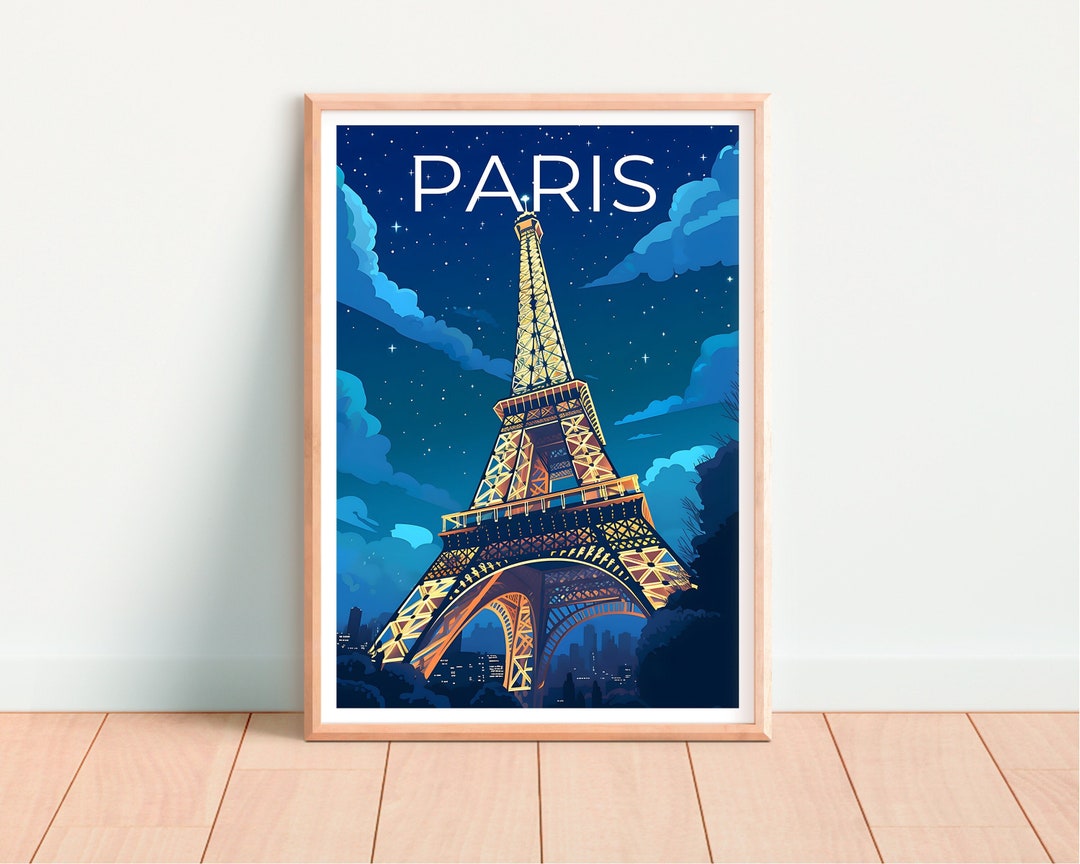 Paris Travel Poster, France Art, France Print, Paris Poster, Eiffel ...