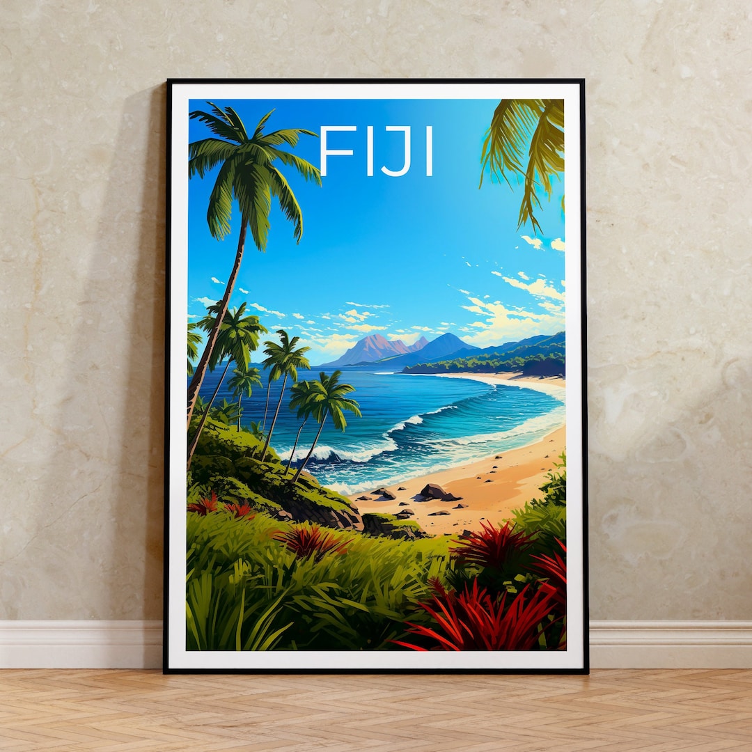 Fiji Poster, Fiji Print, Island Poster, Island Print, Fiji Travel ...