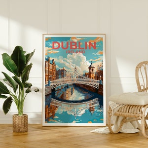 Dublin Travel Poster, Ireland Wall Art, Dublin Print, Dublin Poster, Ha ...