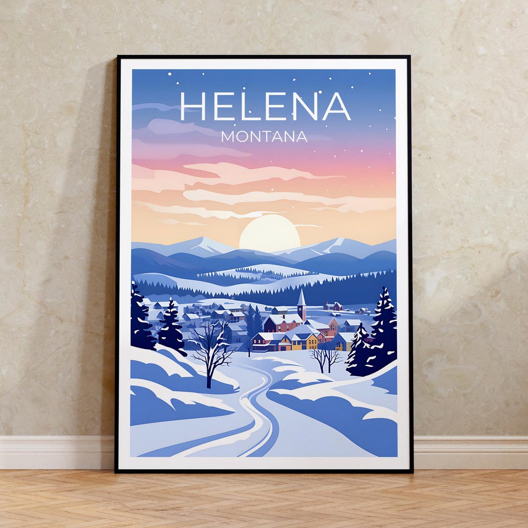 Helena Travel Poster, Montana Wall Art, Montana Print, Helena Poster ...
