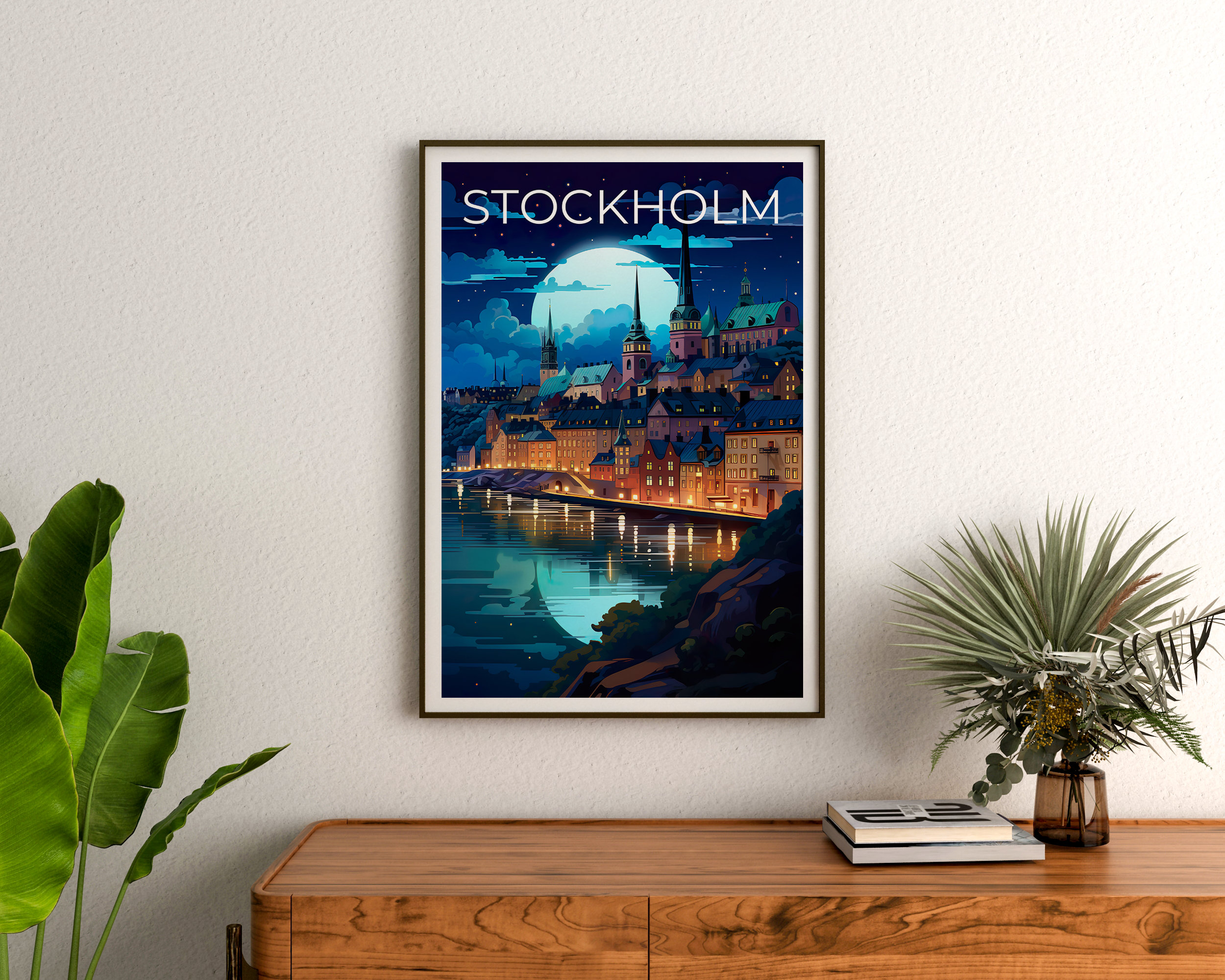 Stockholm Travel Poster Sweden Wall Art Sweden Print - Etsy