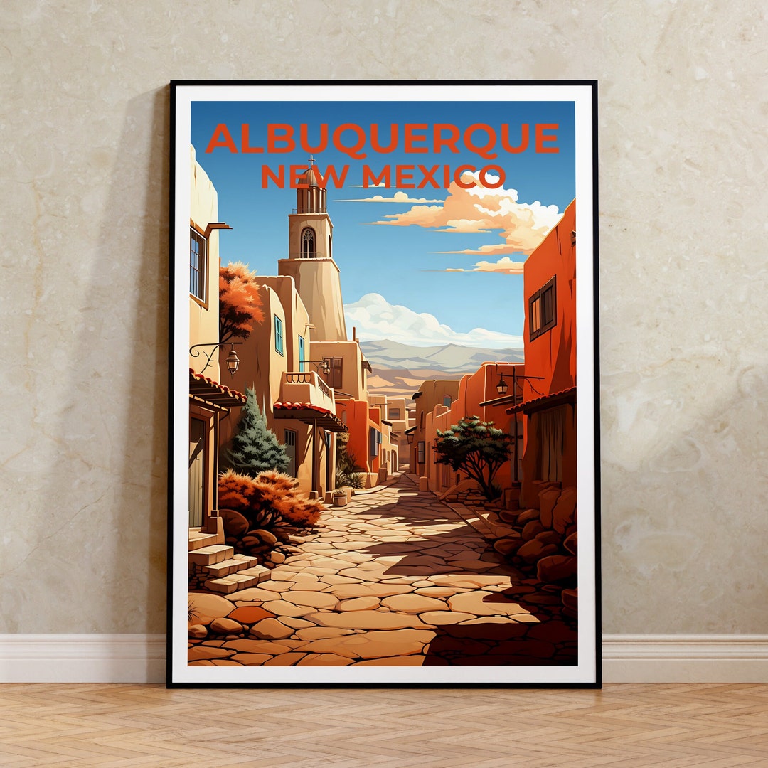 Albuquerque Travel Poster, New Mexico Wall Art, New Mexico Print ...