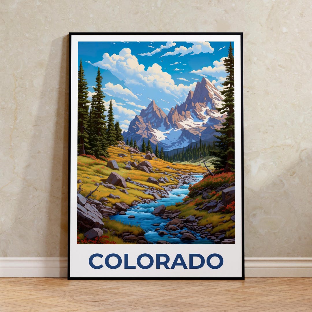 Colorado Poster, Arapaho Print, Mountain Art, Colorado Print, Rocky ...