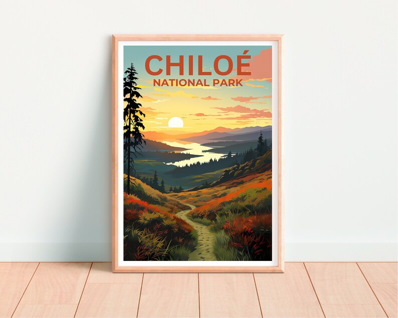 Chiloé Travel Poster, Chile Wall Art, Chile Print, Chiloé Poster, Chile ...