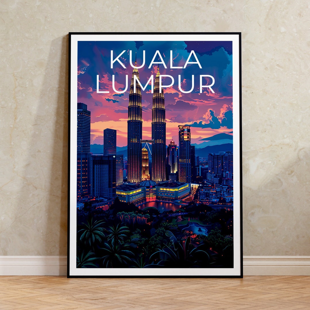 Kuala Lumpur Poster, Petronas Towers Print, Kuala Lumpur Poster ...