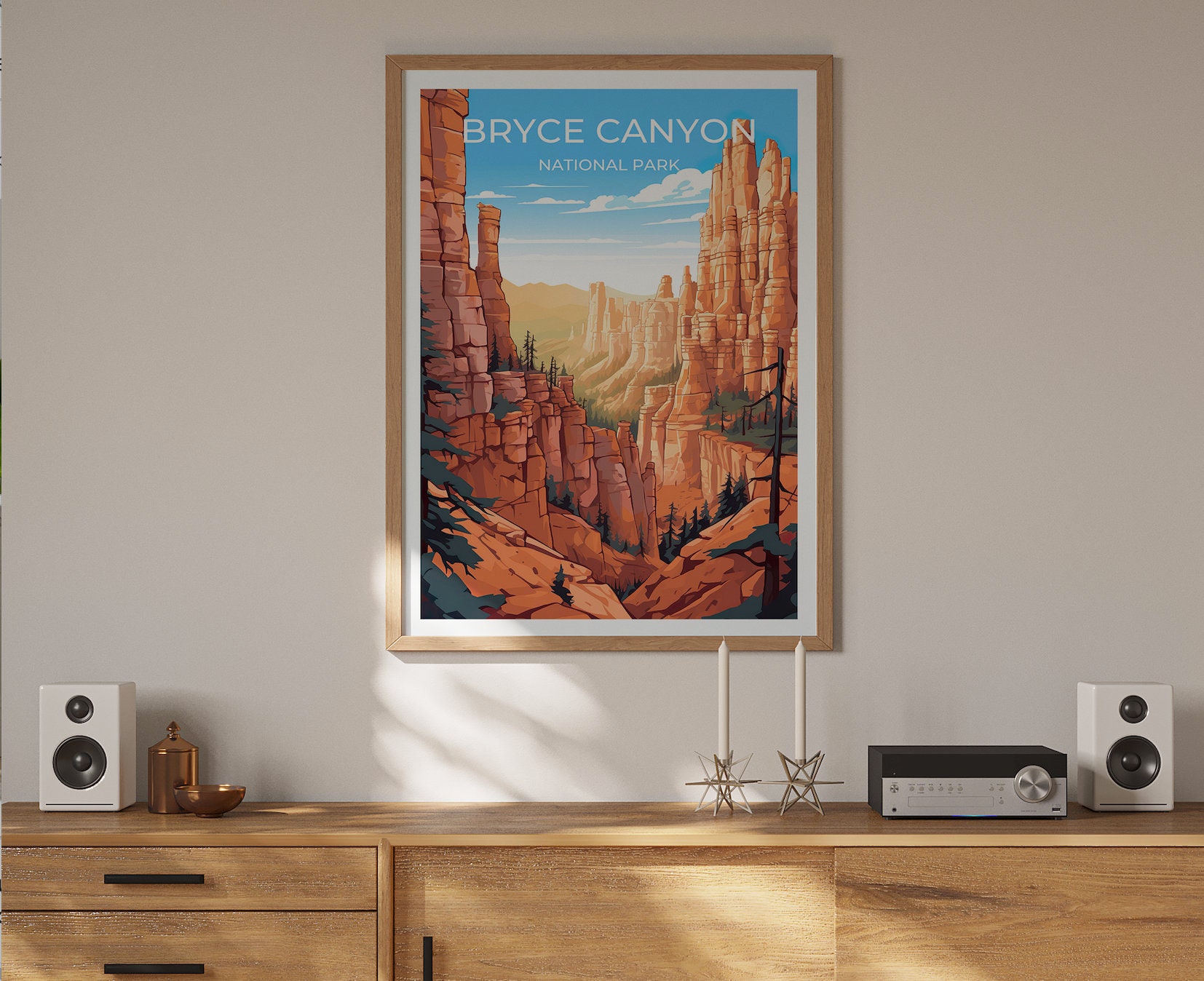 Bryce Canyon Travel Poster, Bryce Canyon Wall Art, Bryce Canyon Print ...
