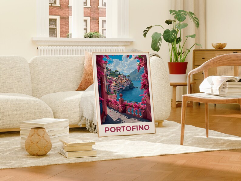 Portofino Italy Poster, Amalfi Coast Summer Vibe, Italian Riviera ...