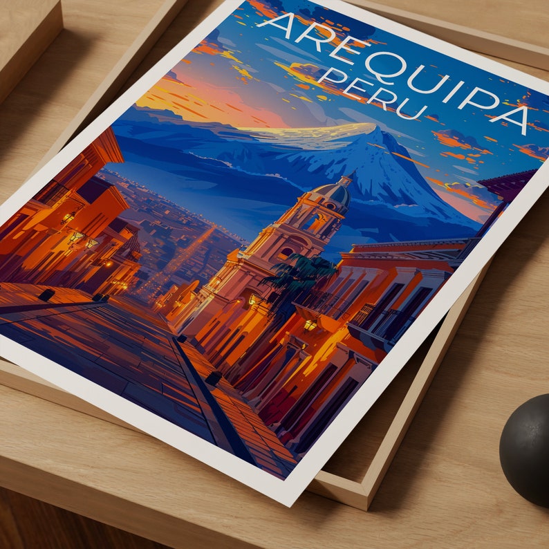 Arequipa Travel Poster, Peru Wall Art, Peru Print, Arequipa Poster ...