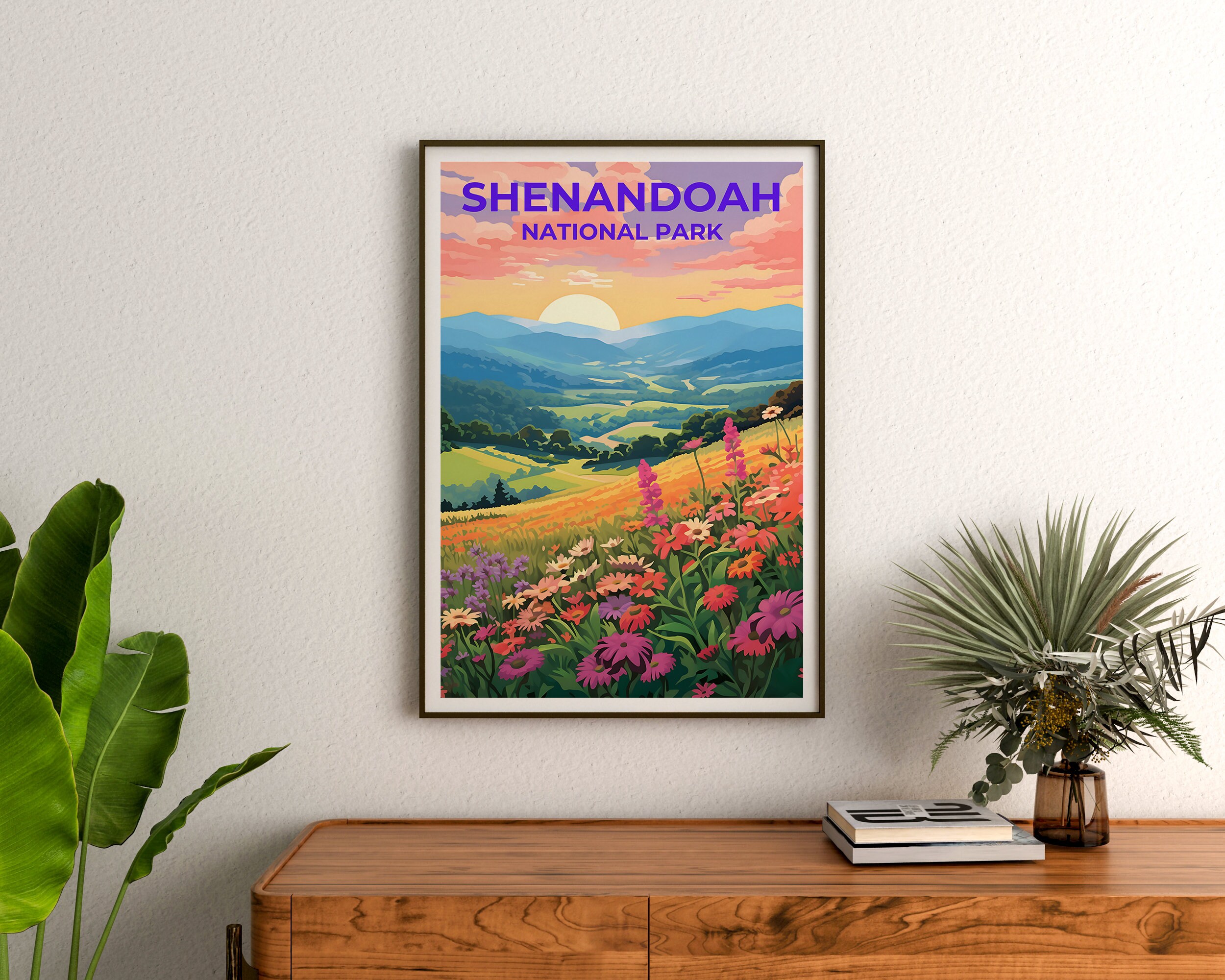 Shenandoah Travel Poster, Virginia Wall Art, Virginia Print, Shenandoah ...