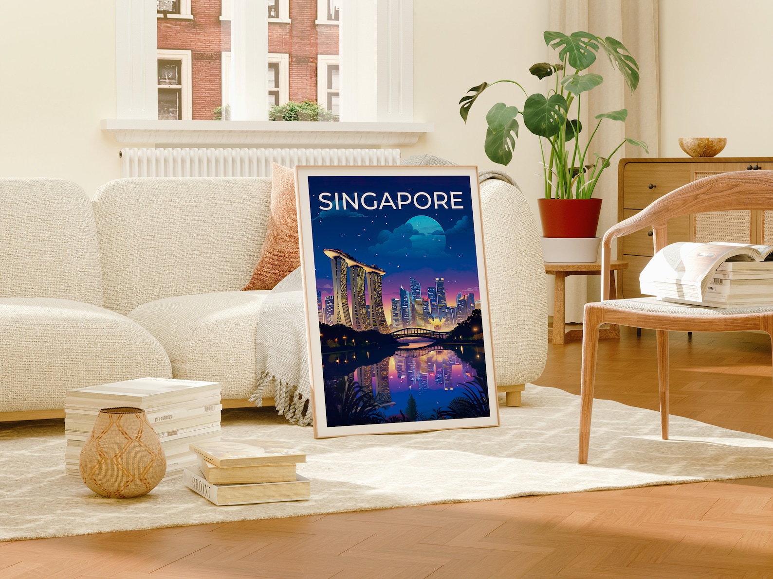 Singapore Travel Poster Singapore Wall Art Singapore Print - Etsy