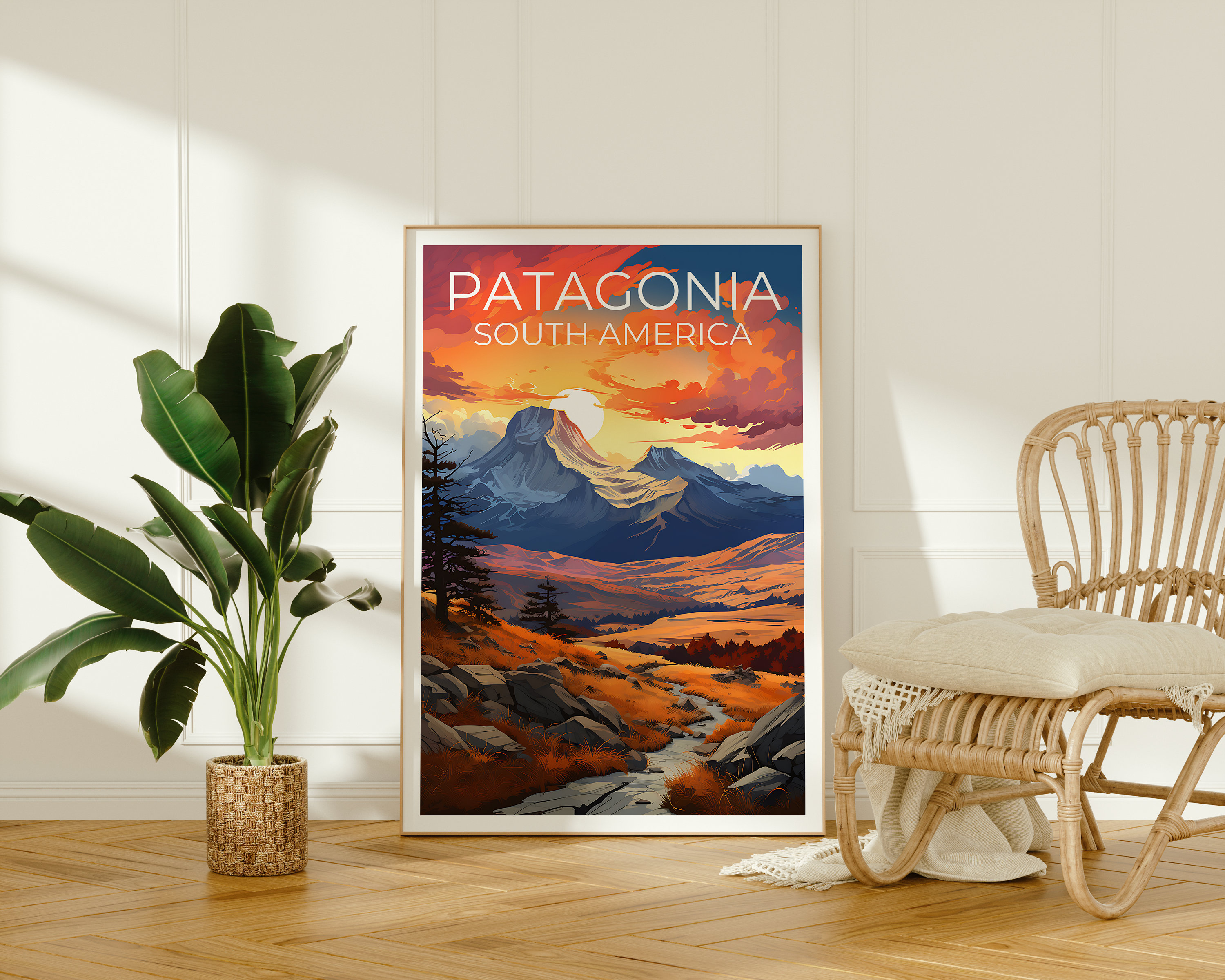 Patagonia Travel Poster Argentina Wall Art Chile Print - Etsy