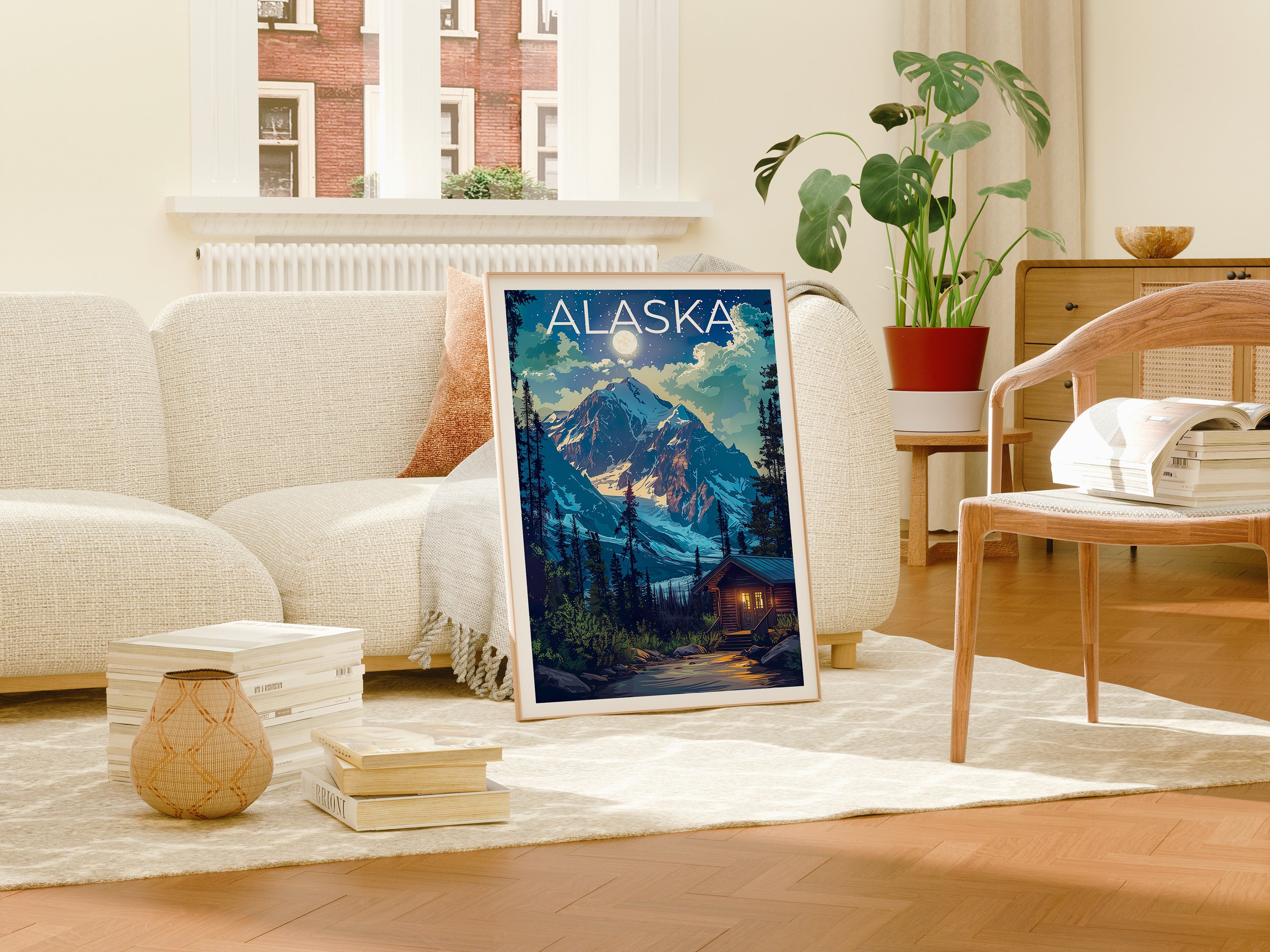 Alaska Poster, Alaska Print, Mountain Poster, Forest Print, Alaska ...