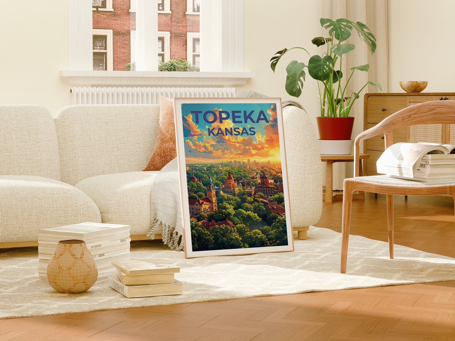 Topeka Poster, Topeka Print, Kansas Art, Kansas Print, Topeka Travel ...