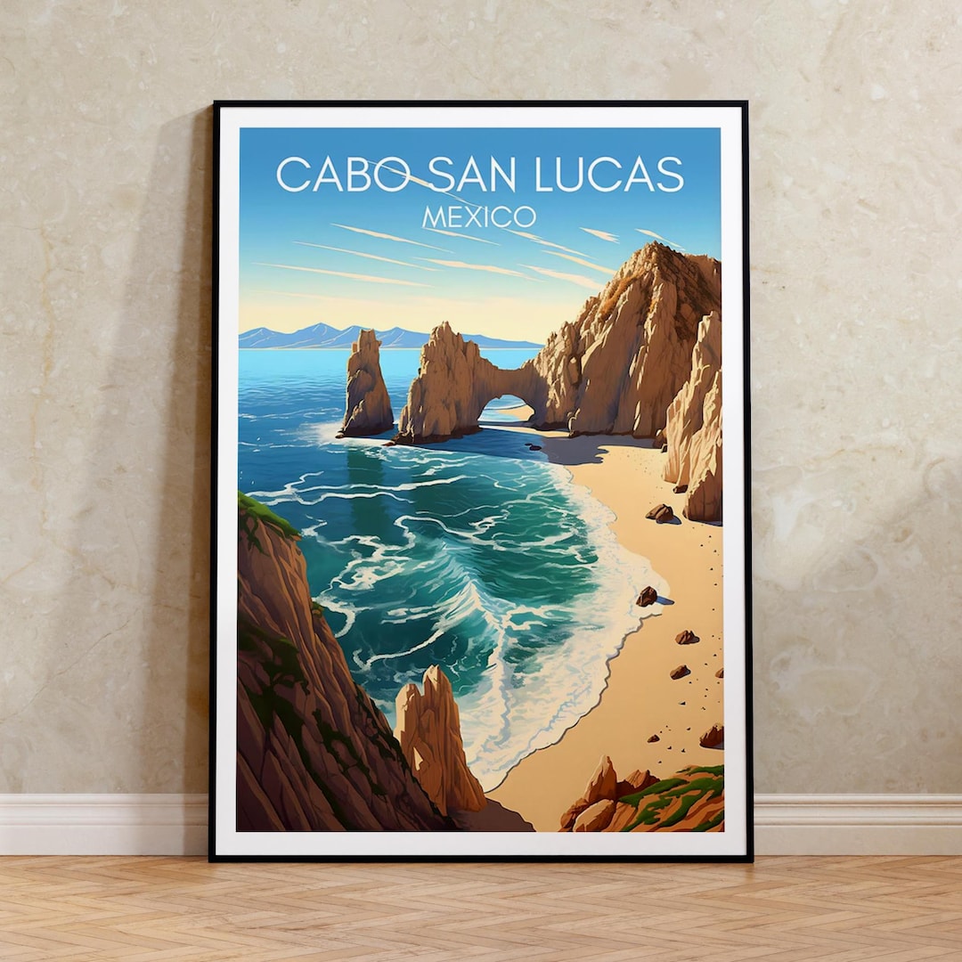 Cabo San Lucas Poster, Mexico Wall Art, Mexico Print, Cabo San Lucas ...