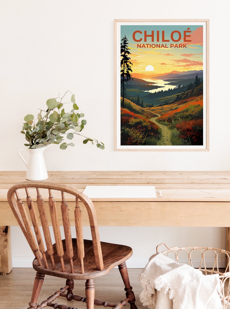 Chiloé Travel Poster, Chile Wall Art, Chile Print, Chiloé Poster, Chile ...