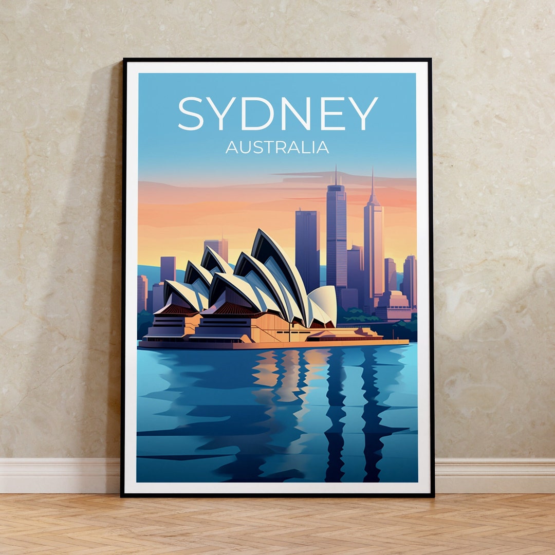 Sydney Travel Poster, Australia Wall Art, Australia Print, Sydney ...