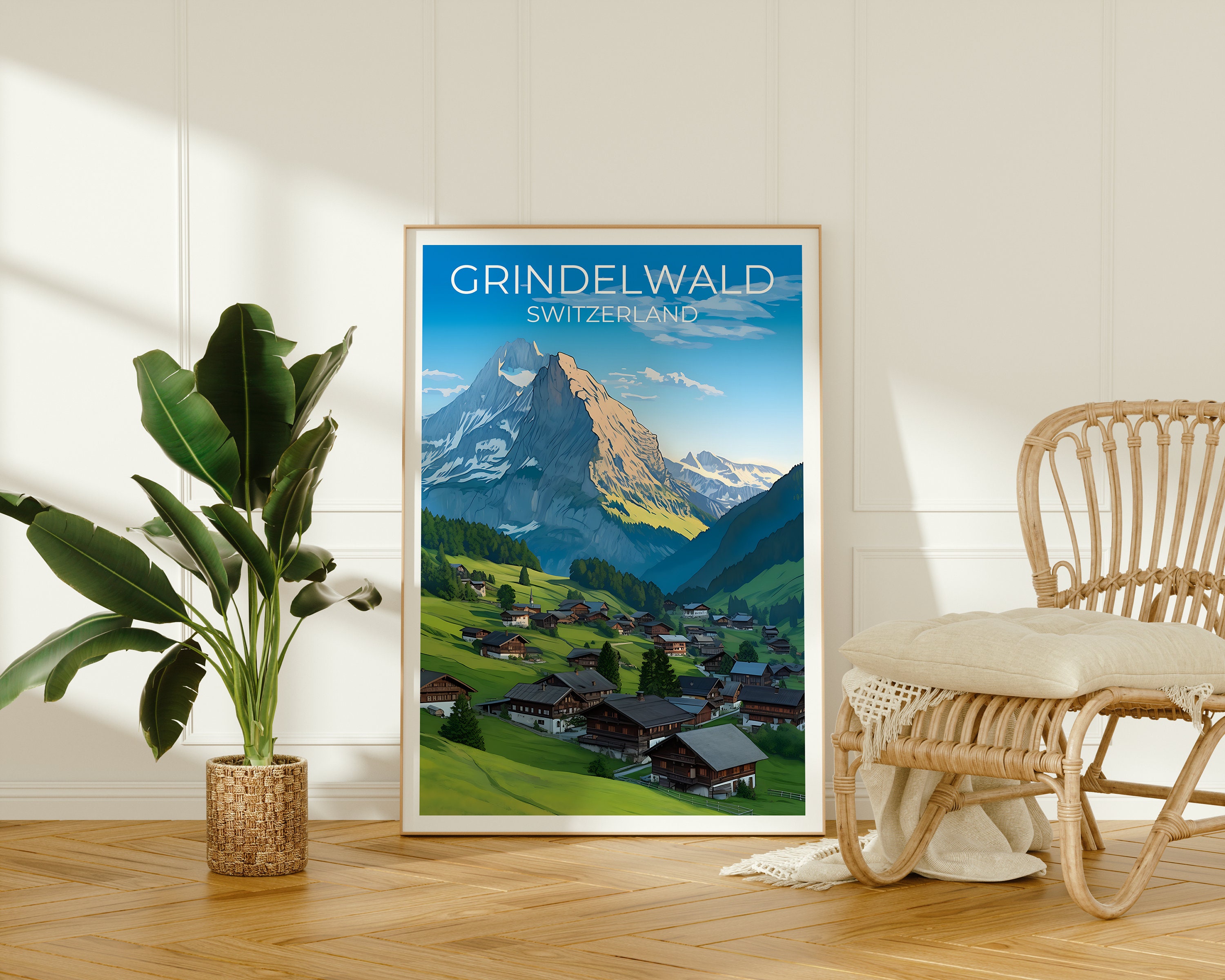 Grindelwald Travel Poster, Switzerland Wall Art, Switzerland Print ...