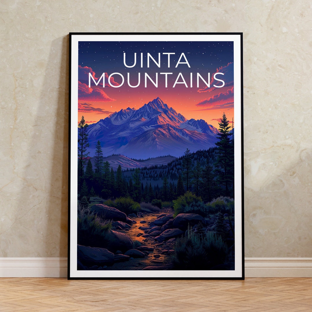 Uinta Mountains Poster, Uinta Mountains Print, Utah Poster, Utah Print ...