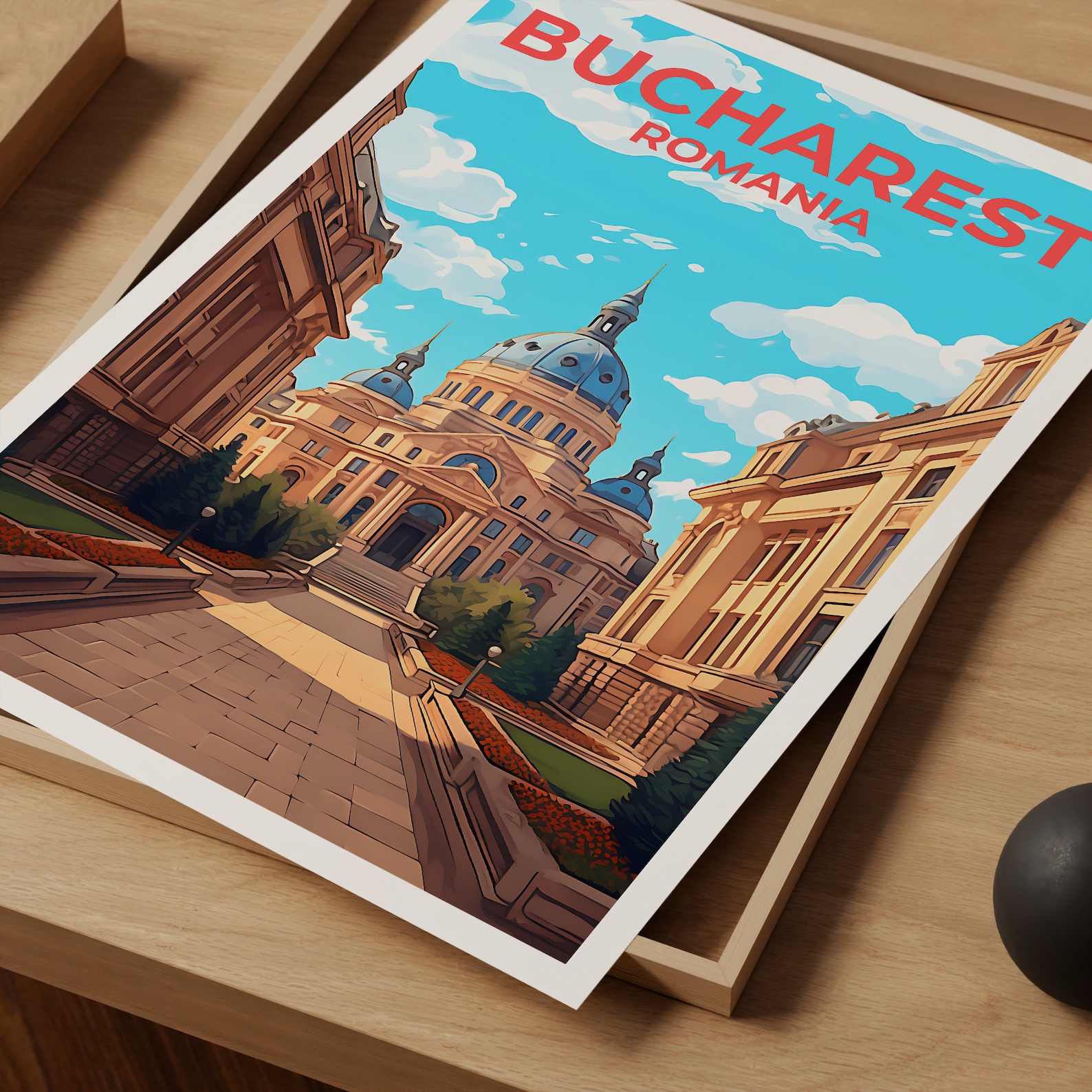 Bucharest Travel Poster, Romania Wall Art, Romania Print, Bucharest Poster, Europe Poster, City ...
