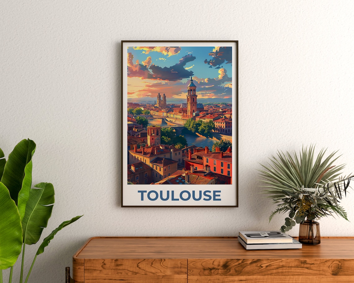 Toulouse Poster, Toulouse Print, France Poster, France Print, Toulouse ...