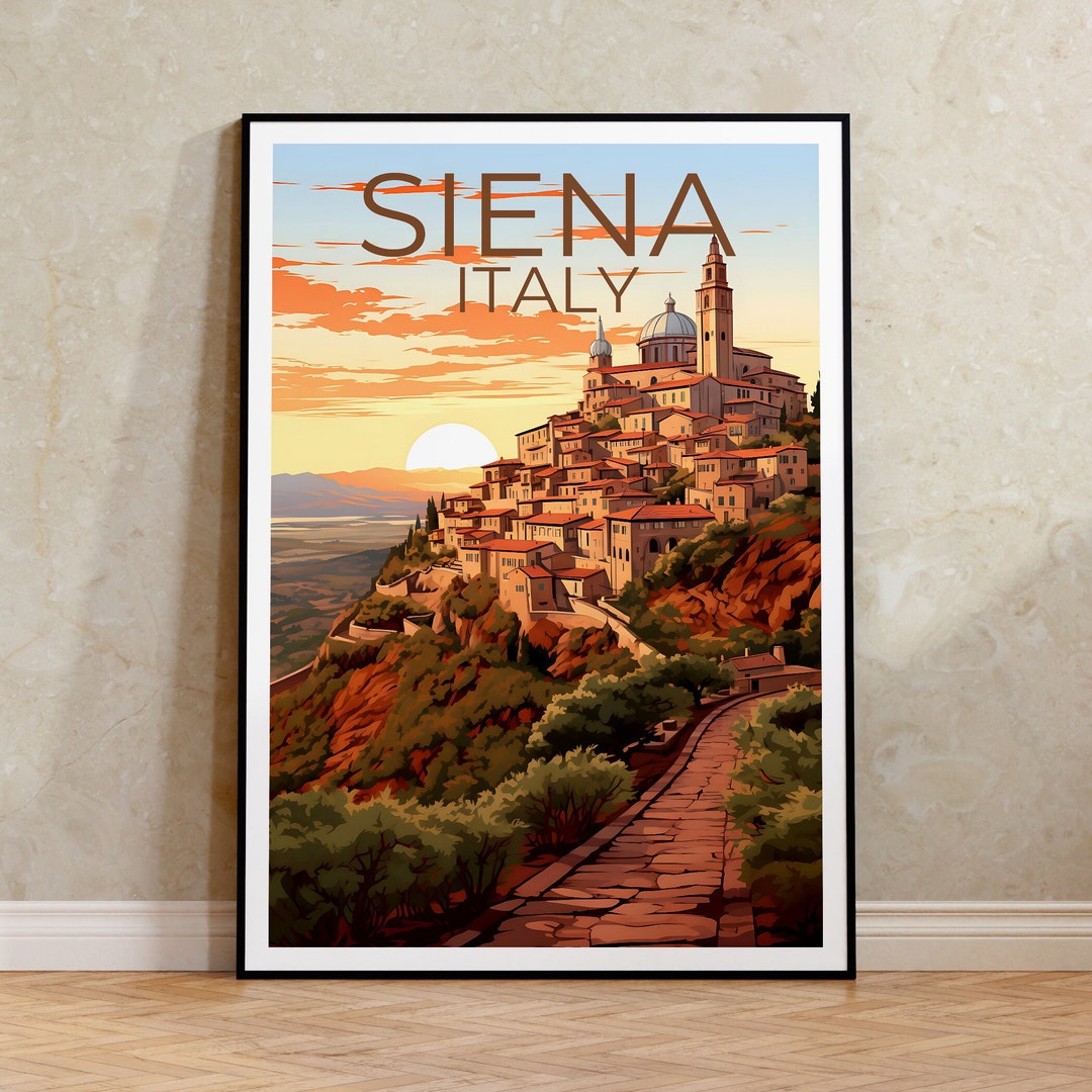 Siena Travel Poster, Italy Wall Art, Italy Print, Siena Poster, Italy ...