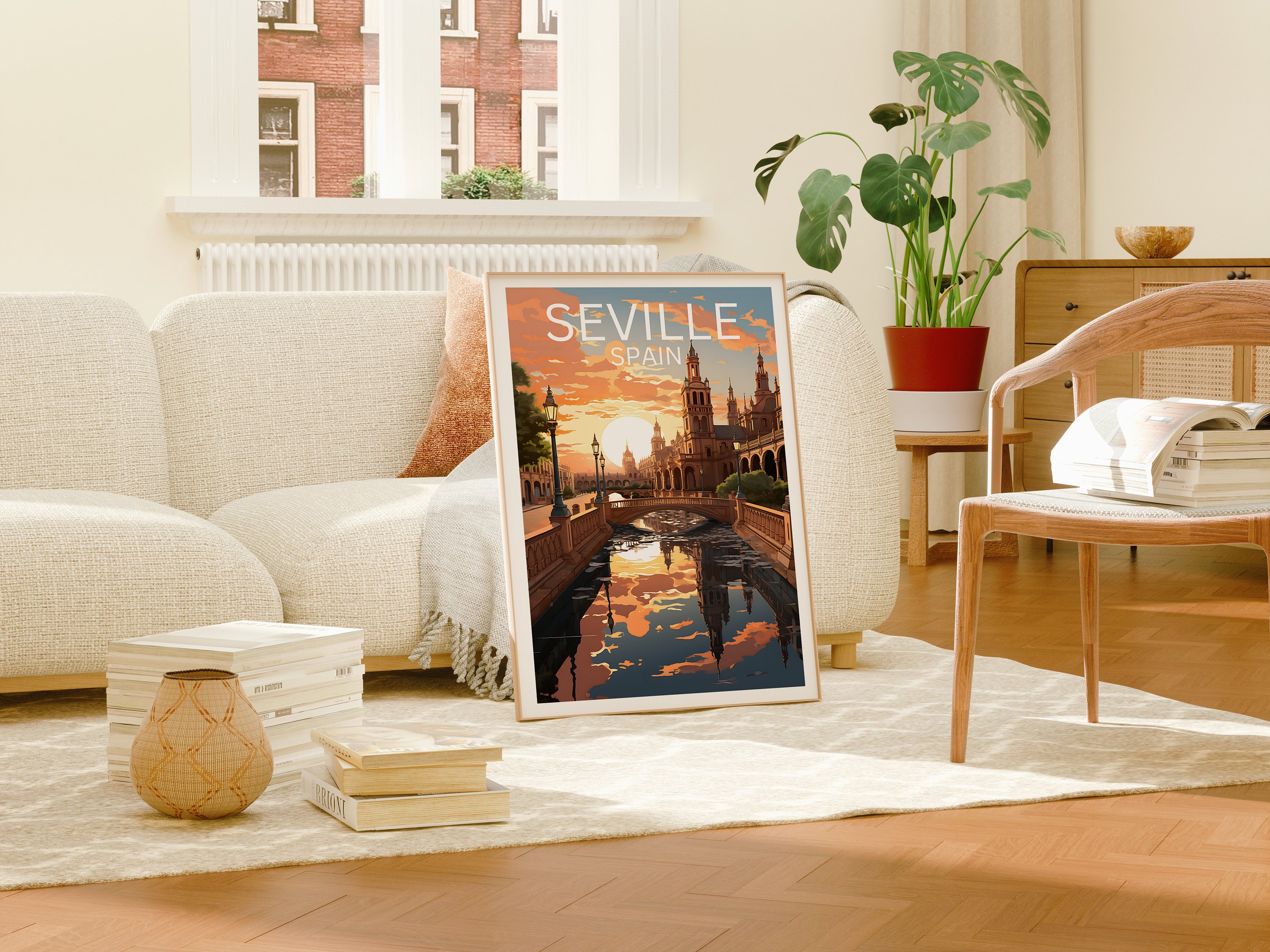 Seville Travel Poster, Spain Wall Art, Spain Print, Seville Poster ...