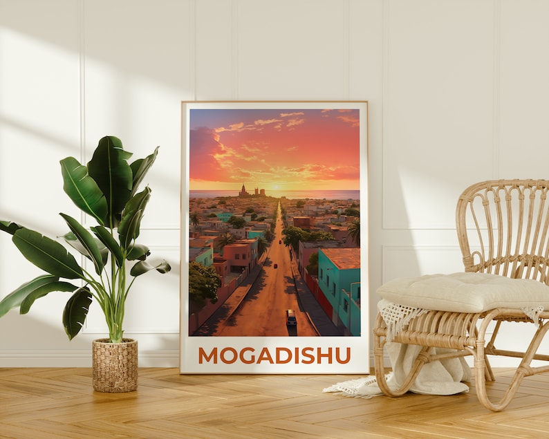 Mogadishu Travel Poster, Somalia Wall Art, Somalia Print, Mogadishu ...