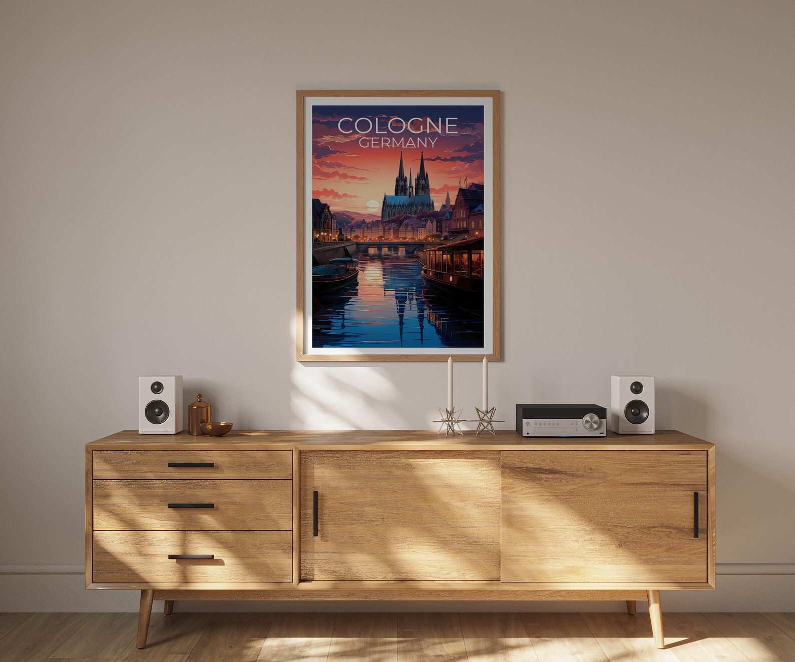 Cologne Travel Print, Germany Poster, Cityscape Wall Art, Germany ...