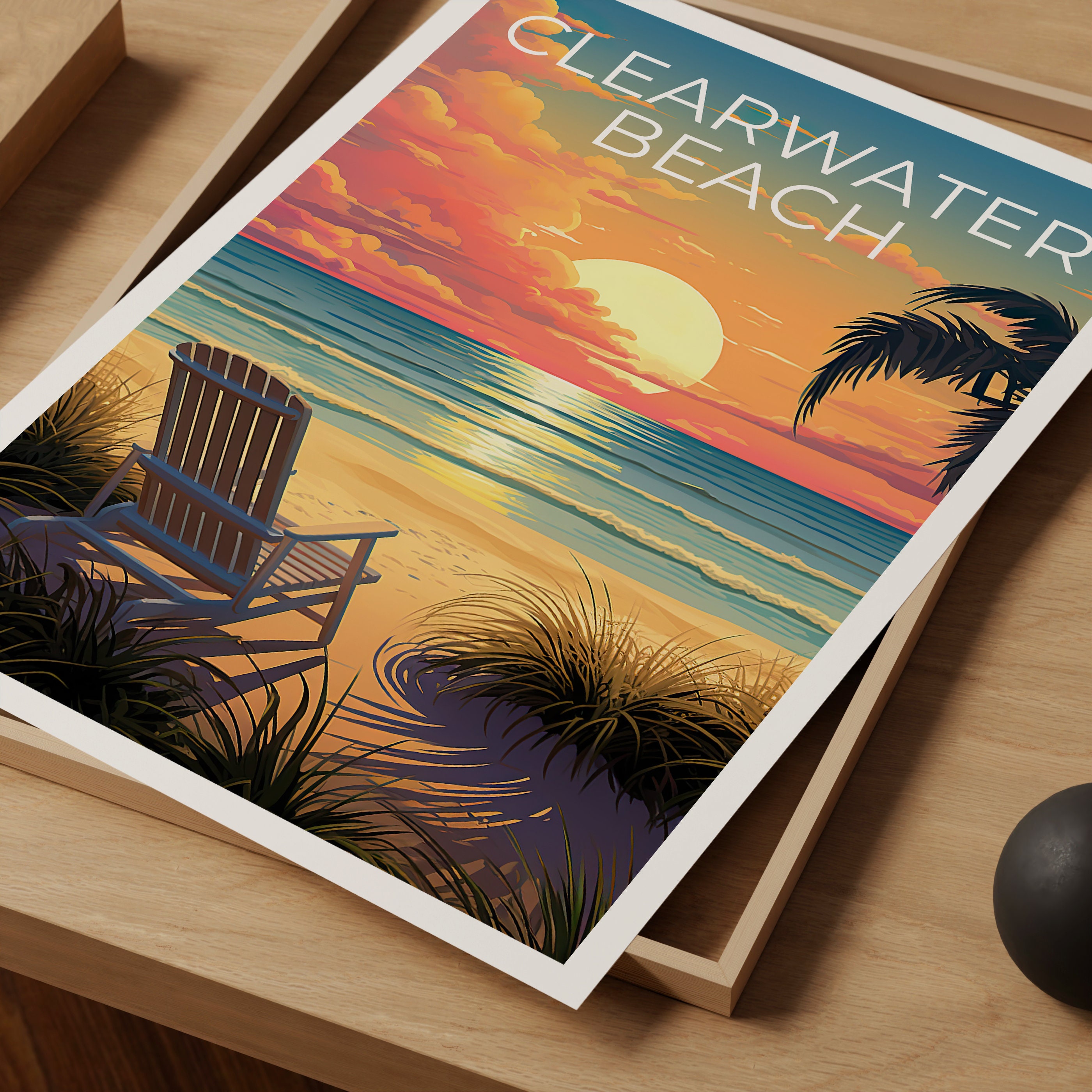 Clearwater Beach Poster, Clearwater Beach Print, Florida Art, Florida ...