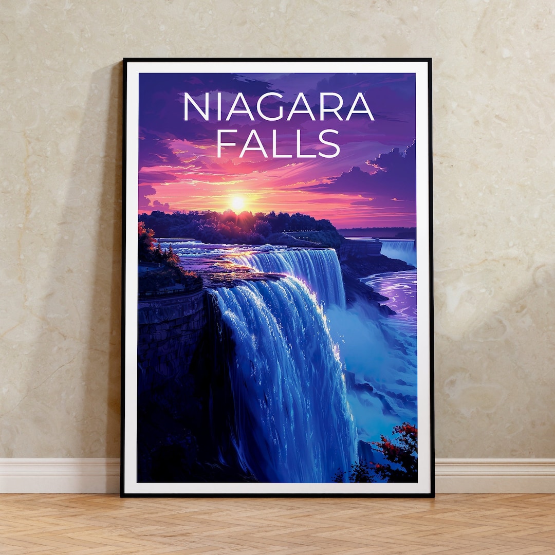 Niagara Falls Poster, Niagara Falls Print, New York Poster, Waterfall ...