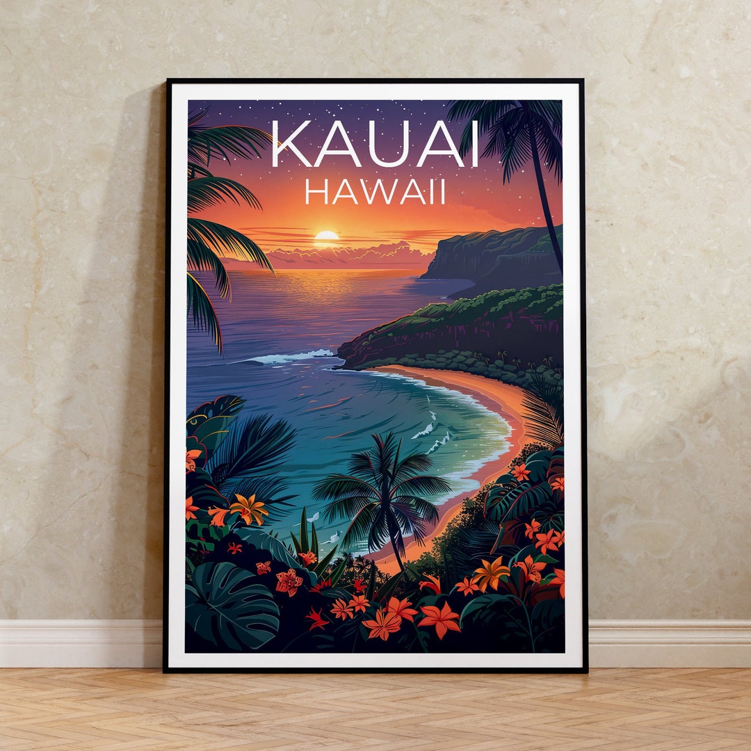 Kauai Poster, Kauai Print, Hawaii Poster, Hawaii Print, Kauai Travel ...