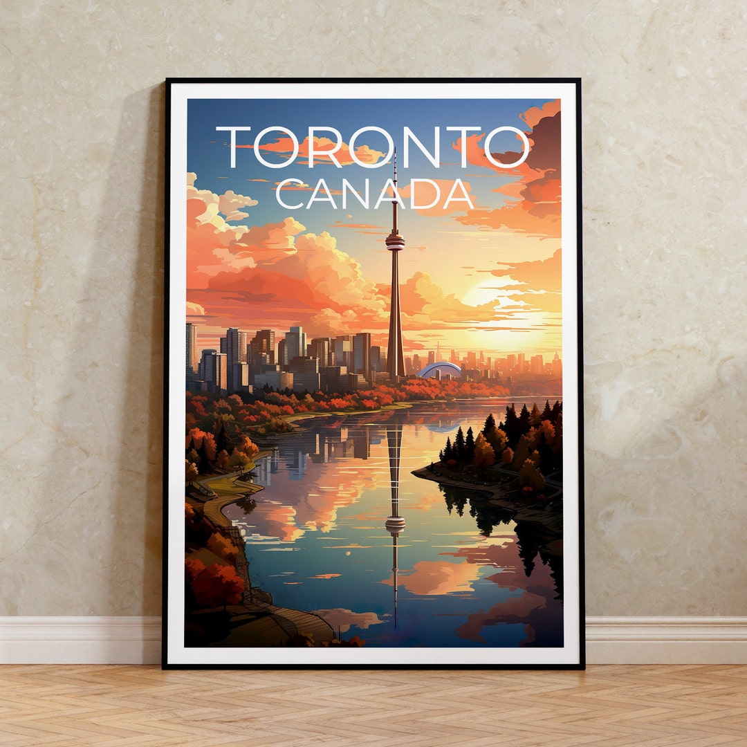 Toronto Travel Poster, Canada Wall Art, Canada Print, Toronto Poster ...