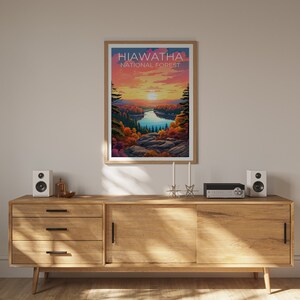 Hiawatha National Forest Poster, Hiawatha Print, Michigan Poster ...