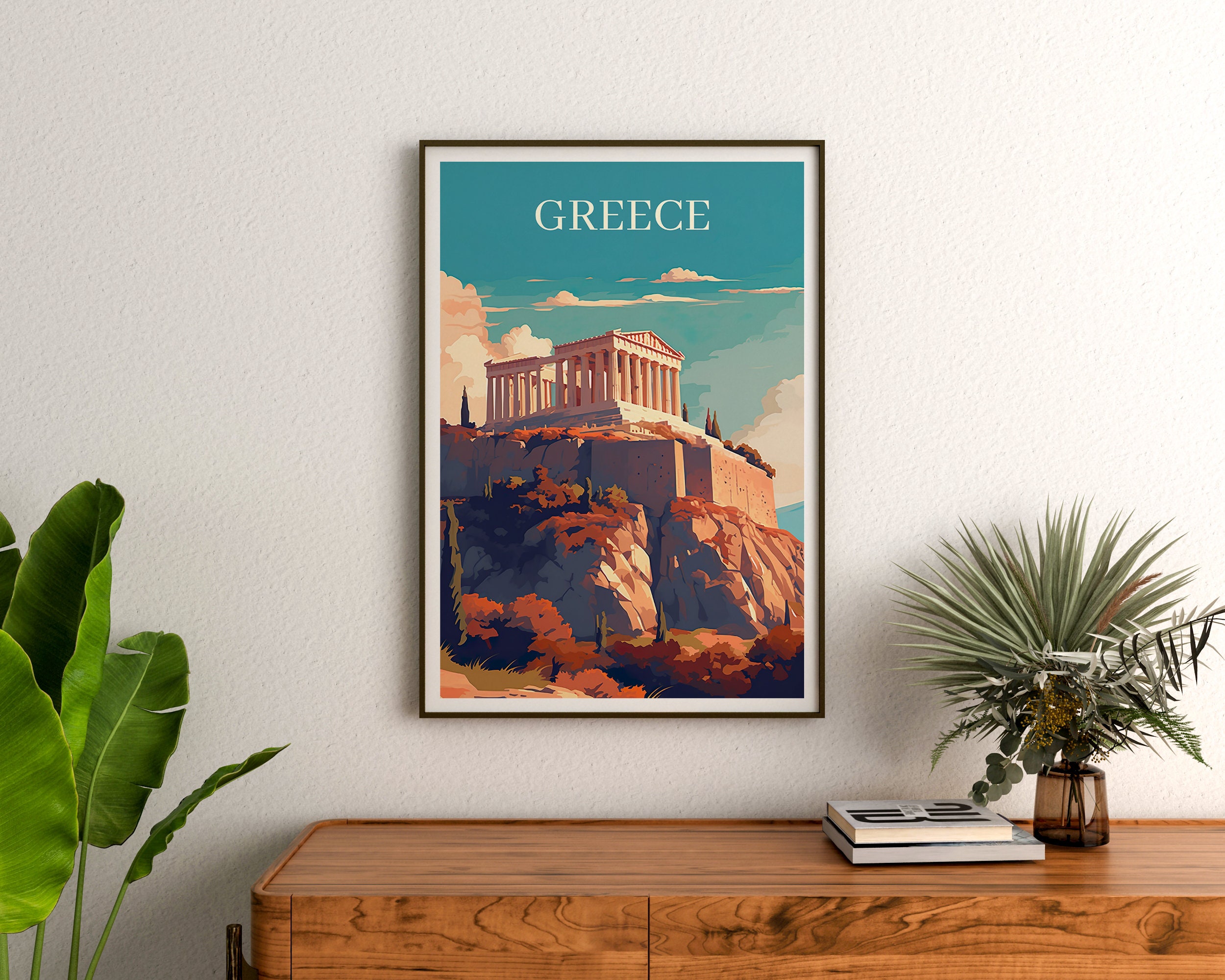 Athens Travel Poster, Athen Wall Art, Greece Print, Athens Poster ...