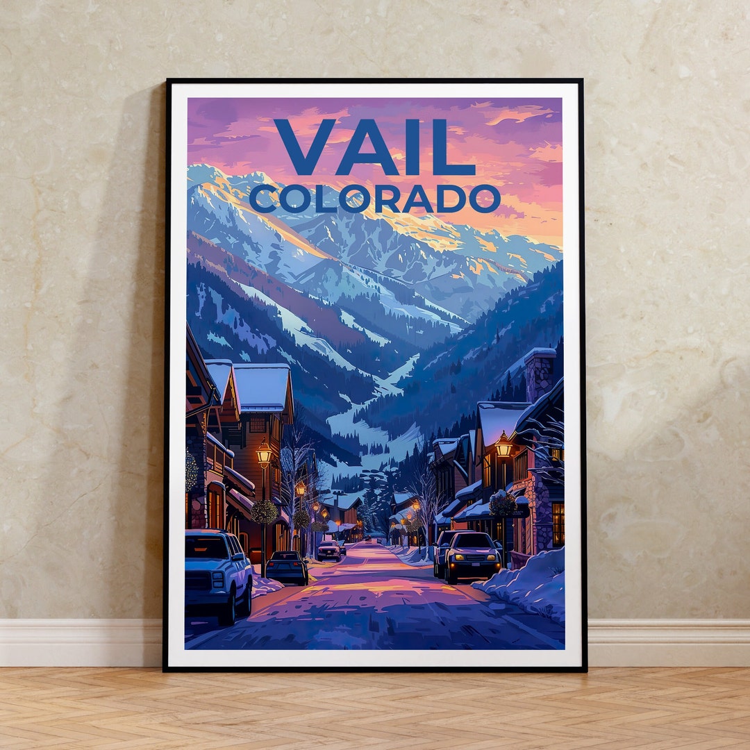 Vail Poster, Vail Print, Colorado Art, Colorado Print, Vail Travel ...
