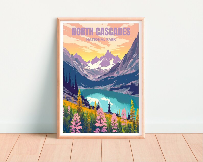 North Cascades Poster, North Cascades Art, North Cascades Print ...