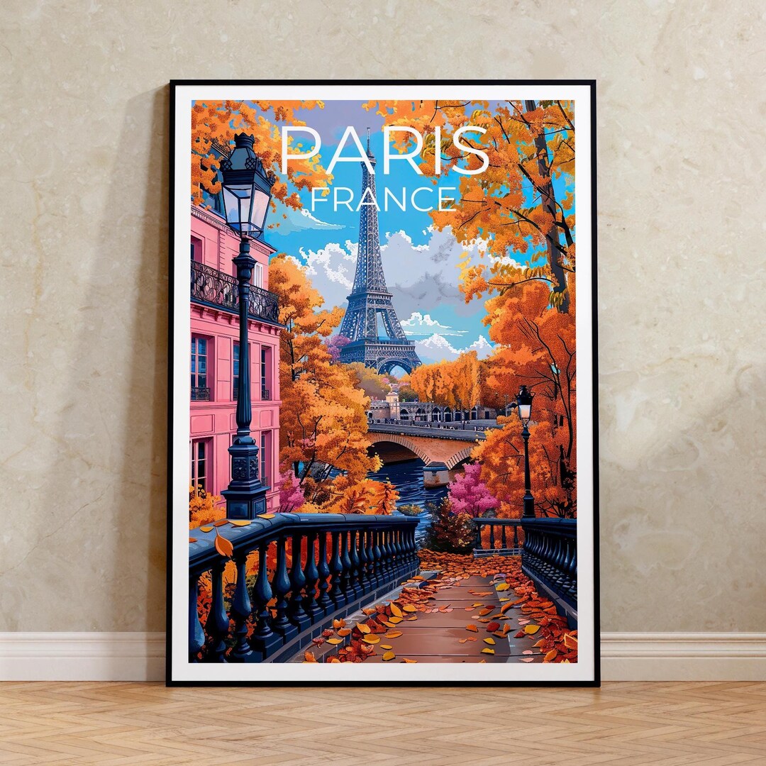 Paris Poster, France Travel Print, Europe Art, Paris Street ...