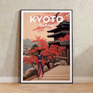 Kyoto Travel Poster, Japan Wall Art, Japan Print, Kyoto Poster, Japan ...