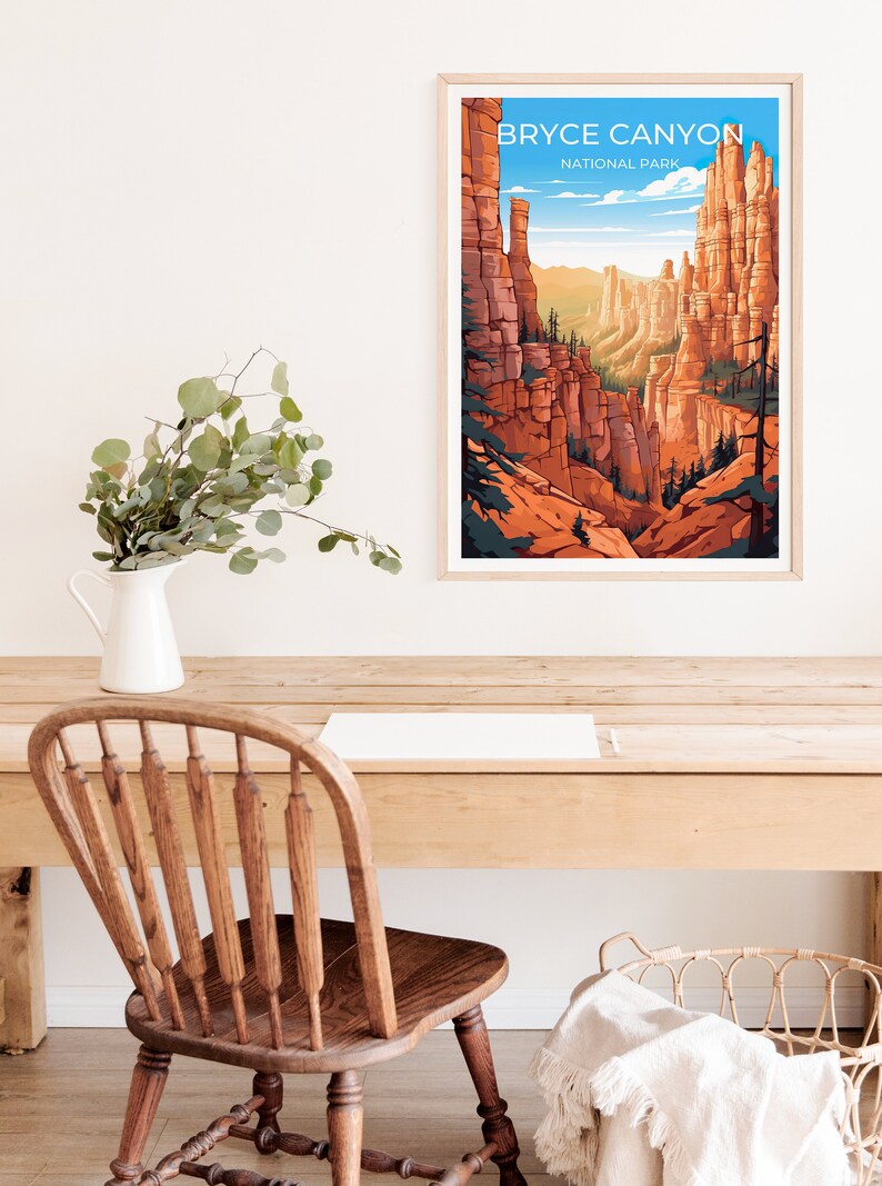 Bryce Canyon Travel Poster, Bryce Canyon Wall Art, Bryce Canyon Print ...