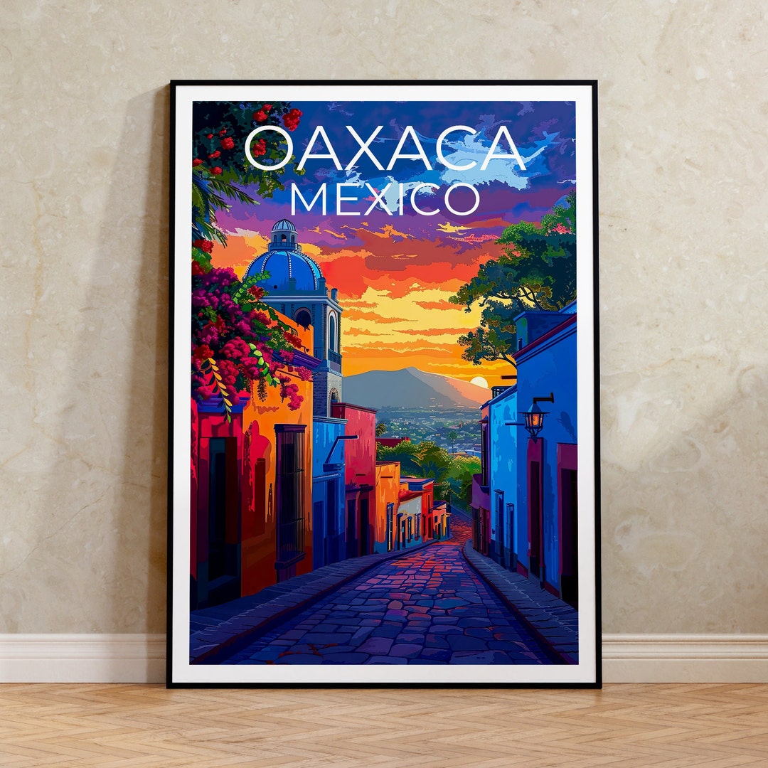 Oaxaca Poster, Oaxaca Print, Mexico Art, Mexico Print, Oaxaca Travel ...