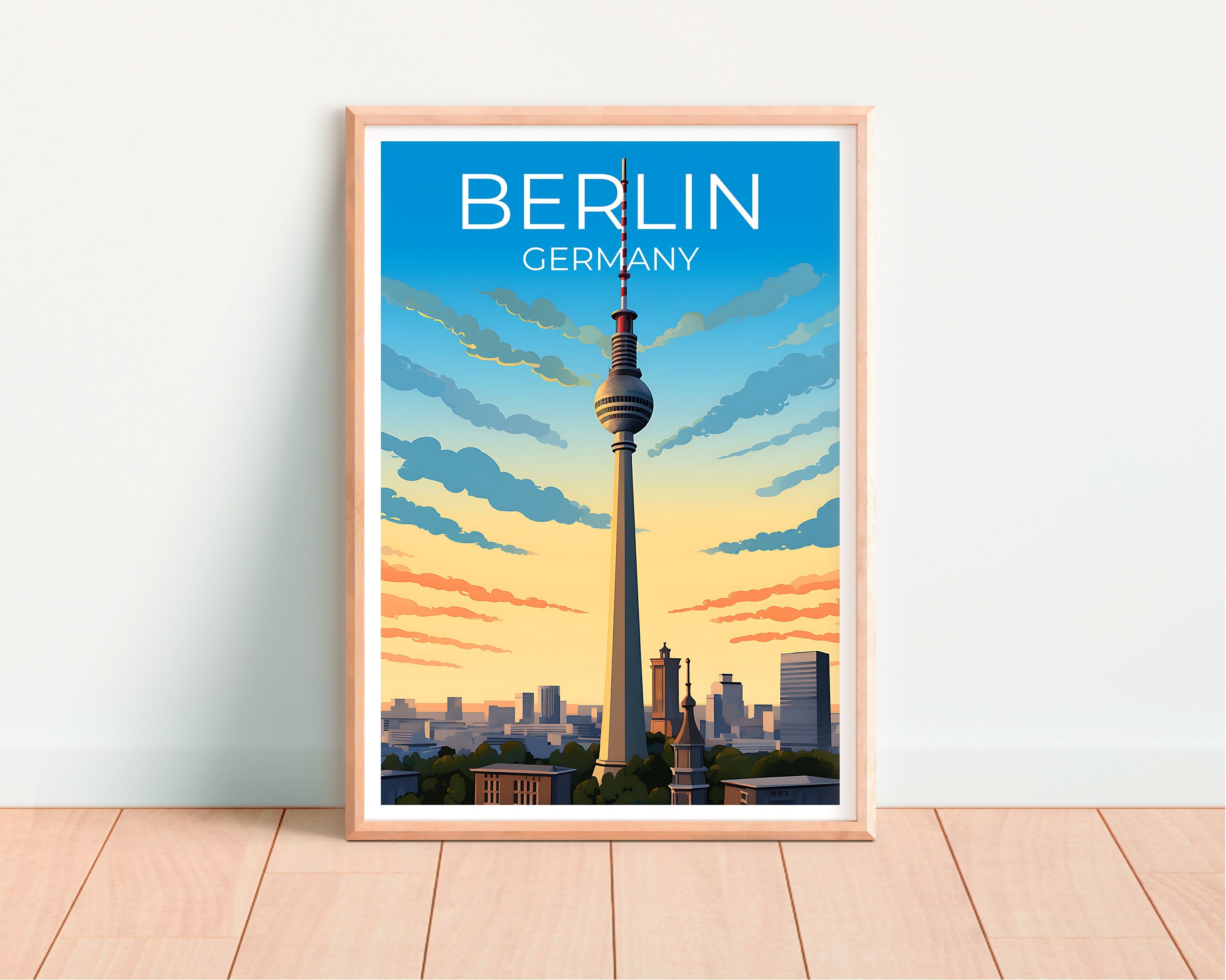 Berlin Travel Poster Germany Wall Art Germany Print Berlin - Etsy