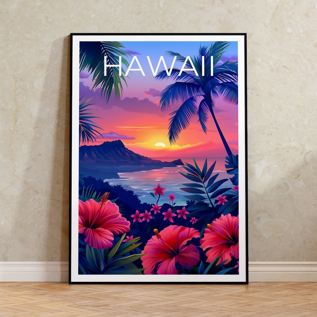 Hawaii Poster, Hawaii Print, Coast Poster, Beach Print, Island Poster ...