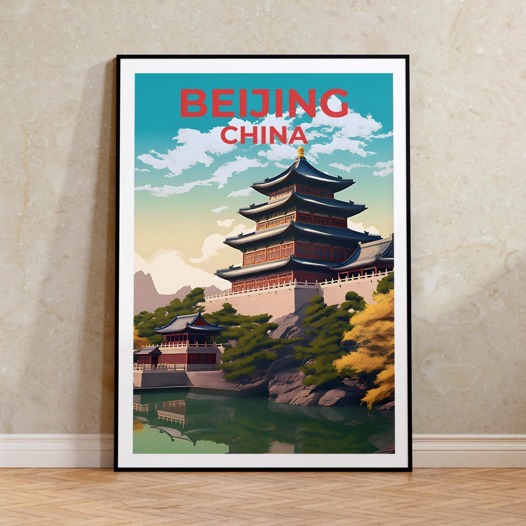Beijing Travel Poster, China Wall Art, China Print, Beijing Poster ...
