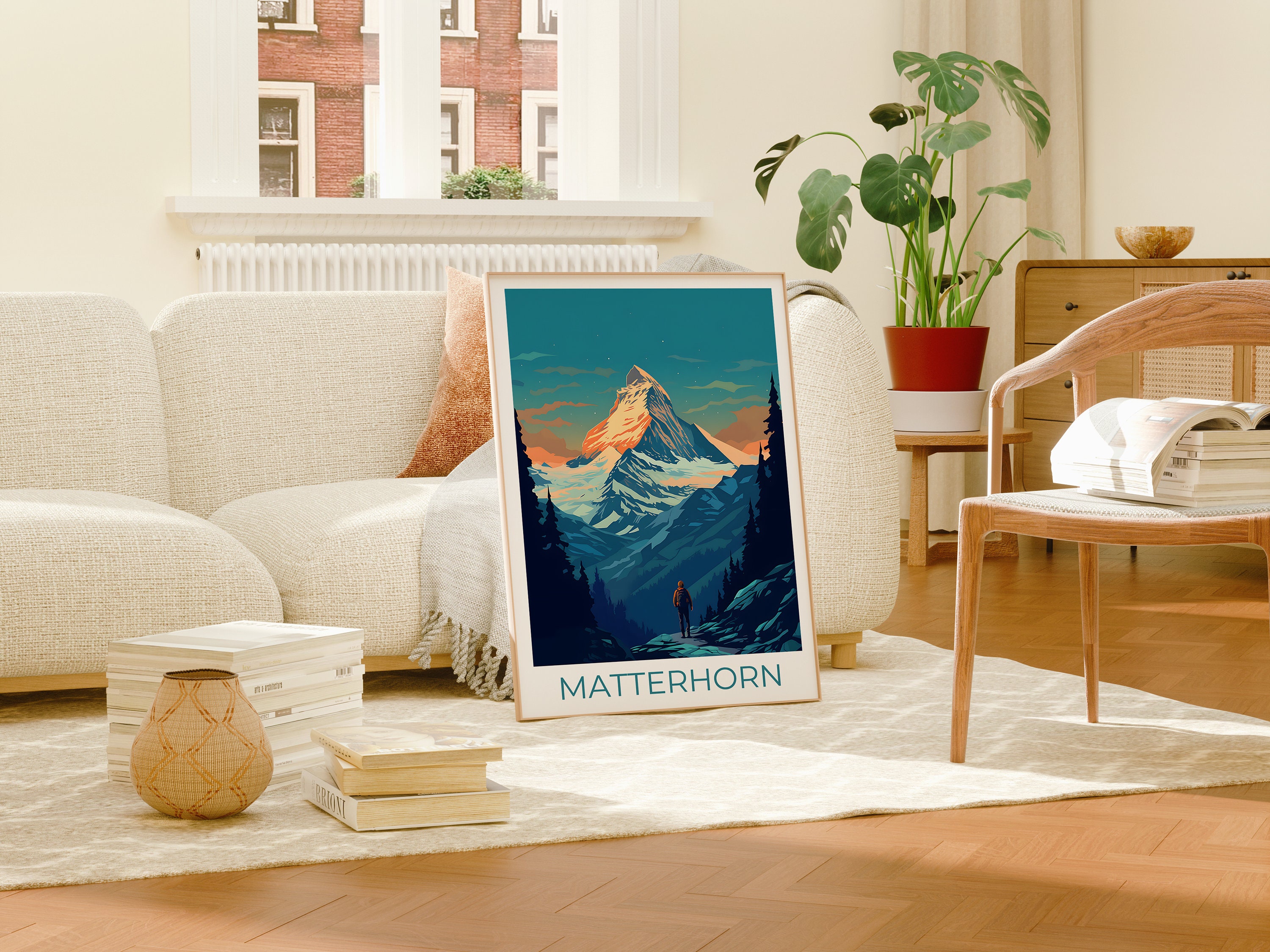 Matterhorn Travel Poster, Switzerland Wall Art, Switzerland Print ...