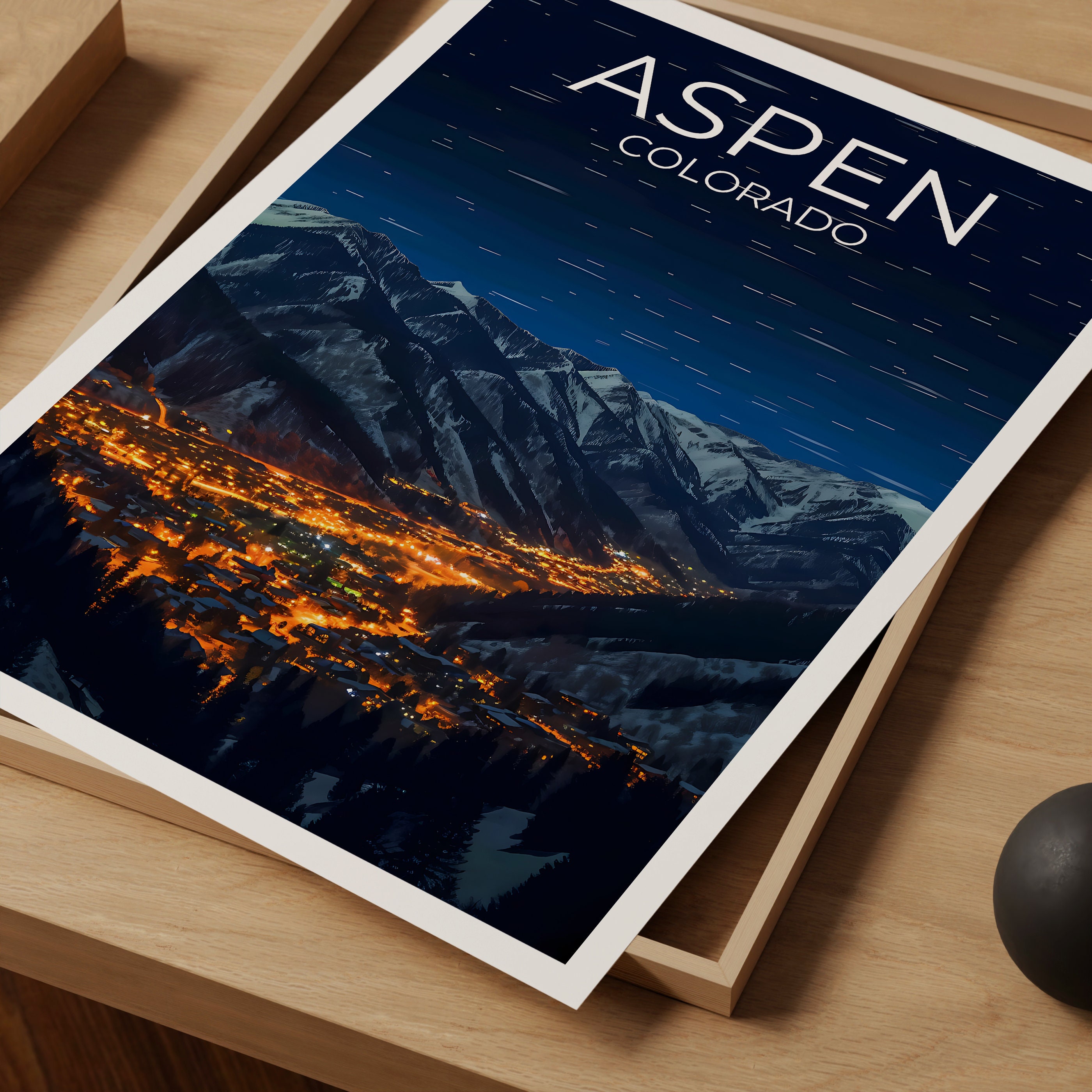 Aspen Travel Poster, Colorado Wall Art, Colorado Print, Aspen Poster ...