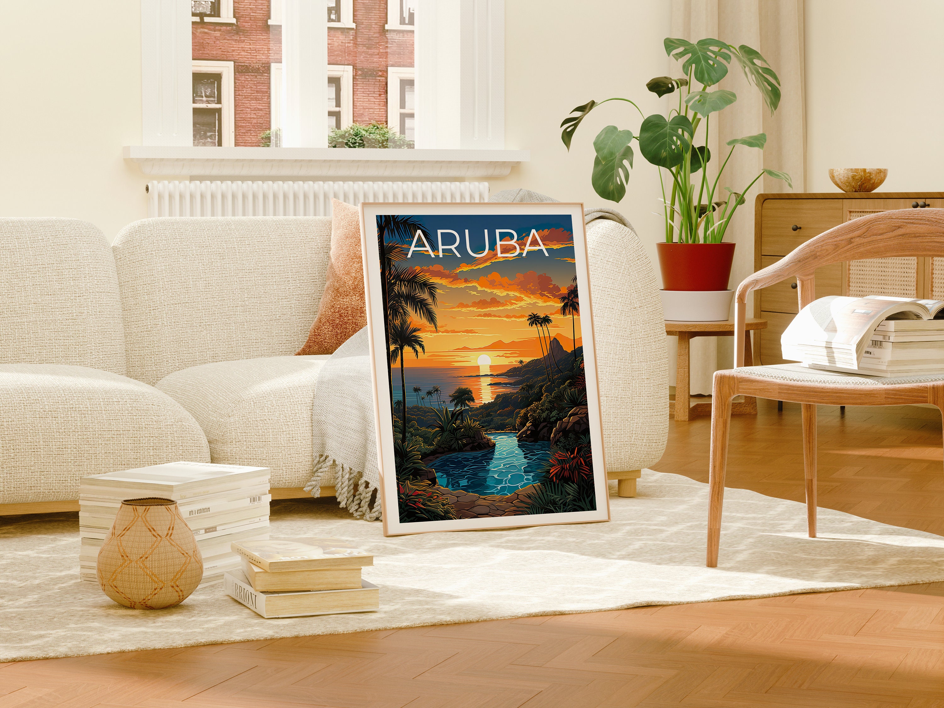 Aruba Travel Poster, Island Wall Art, Island Print, Aruba Poster ...